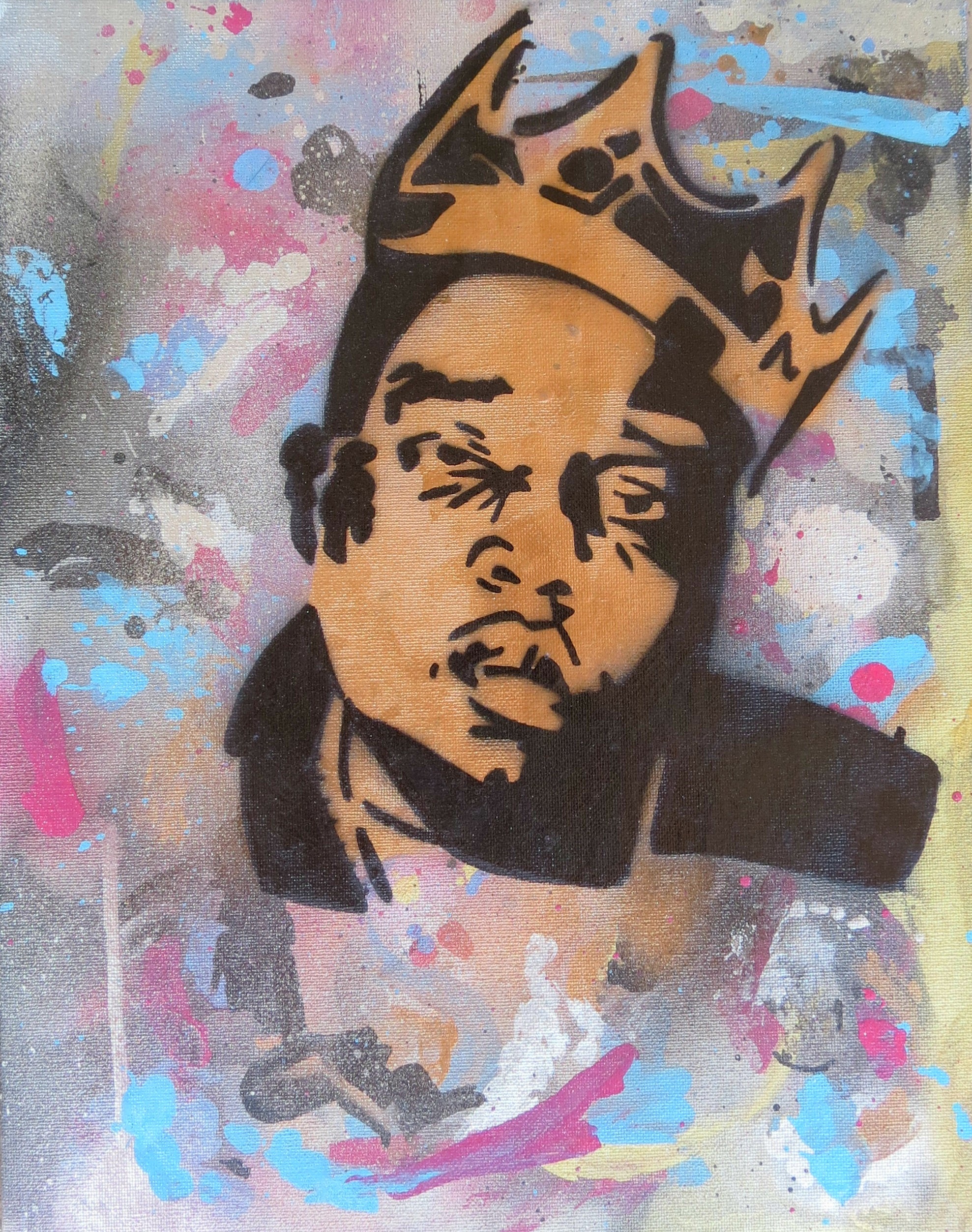 Notorious B.I.G, Art Print, Handmade Stencil, Biggie, Spraypaint Art - Etsy