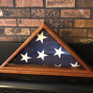 Cherry Veteran's Flag Display Case - Etsy