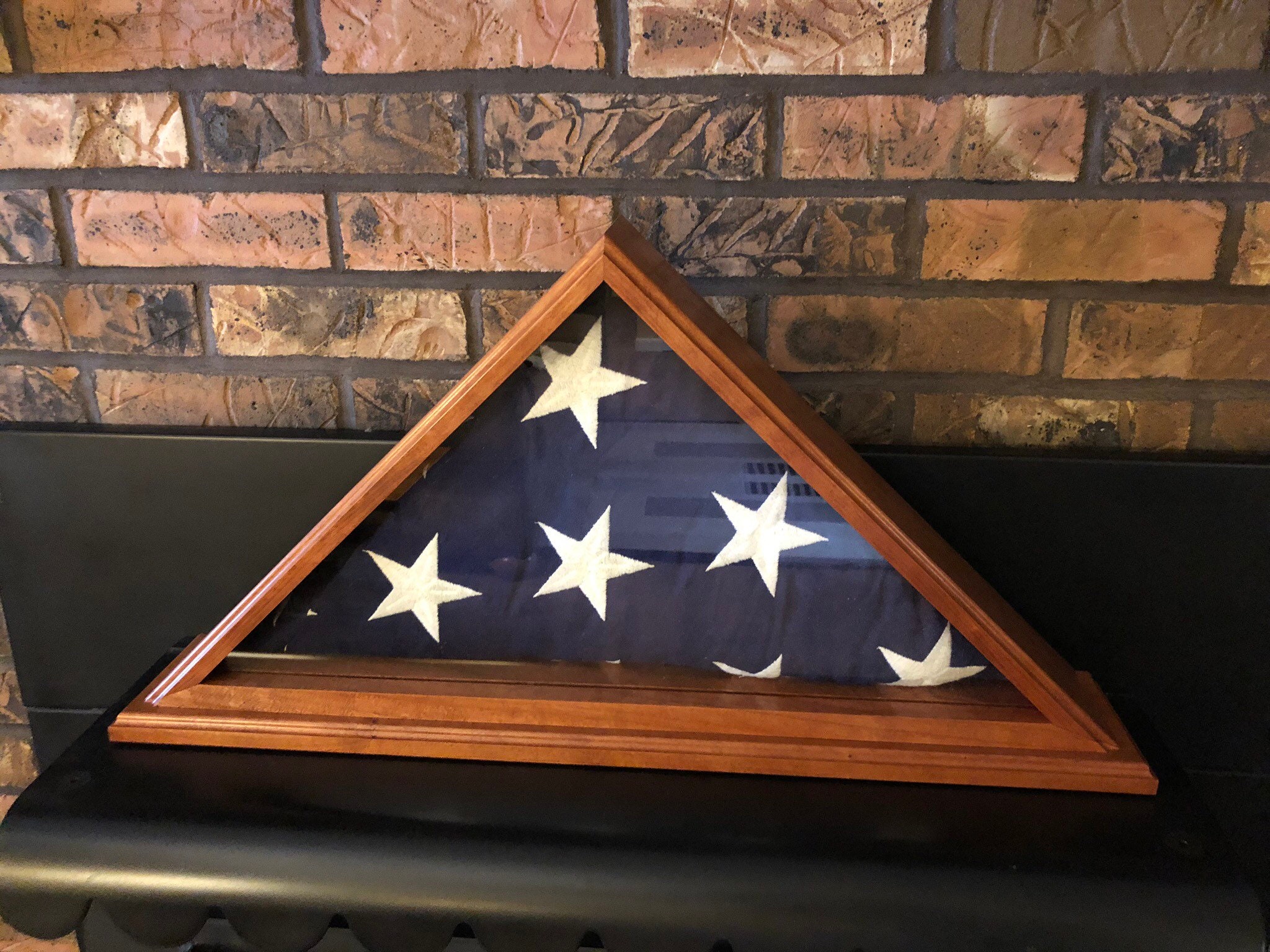 Cherry Veteran's Flag Display Case - Etsy