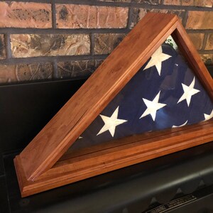Cherry Veteran's Flag Display Case - Etsy