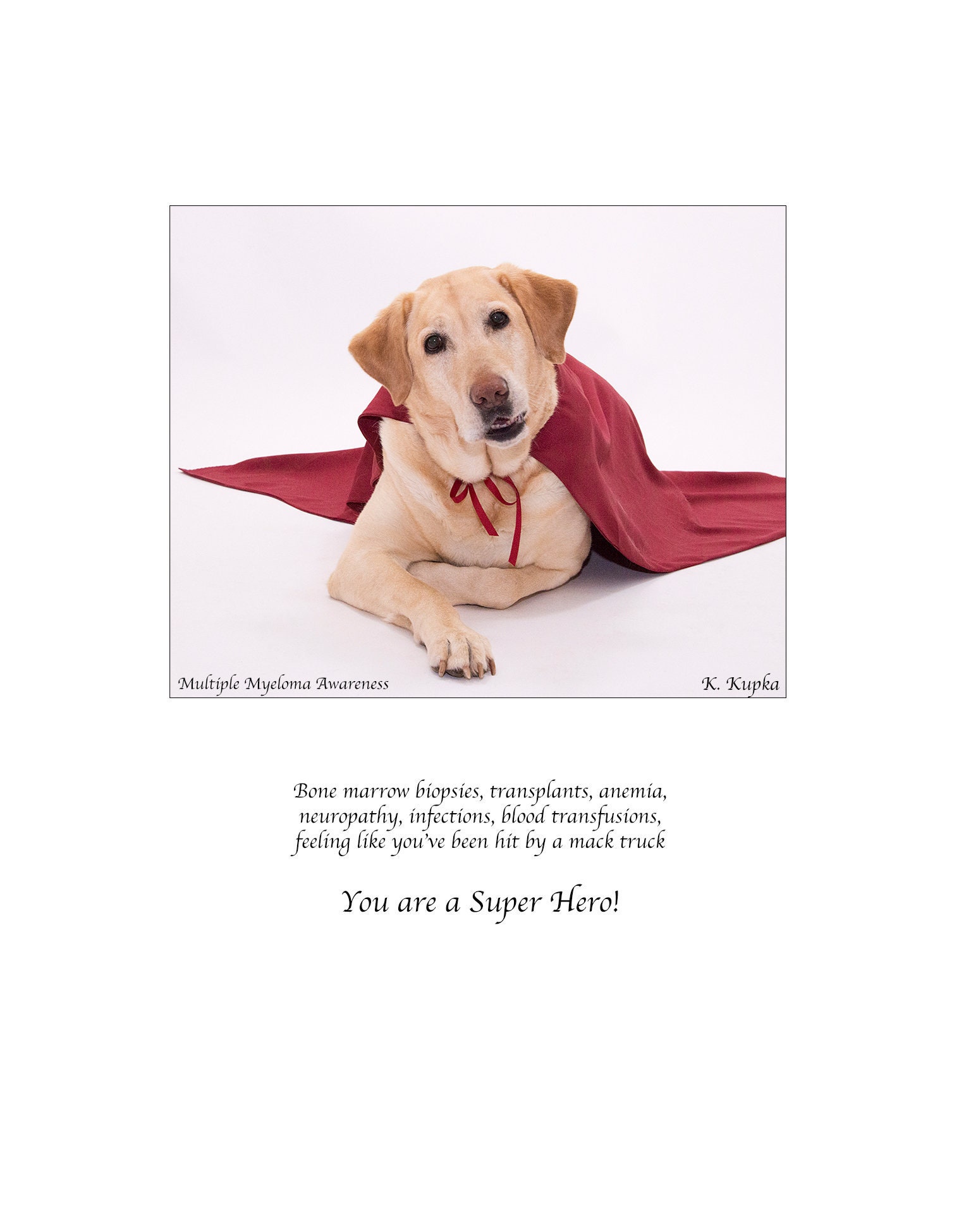 Cancer Card, Multiple Myeloma, Super Hero, Get Well Card, Blood Cancer ...