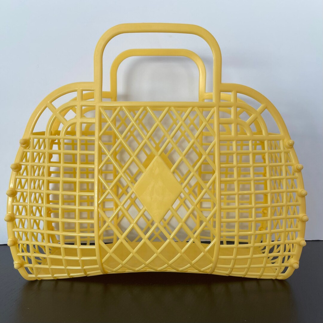 Small Yellow Retro Jelly Tote - Etsy