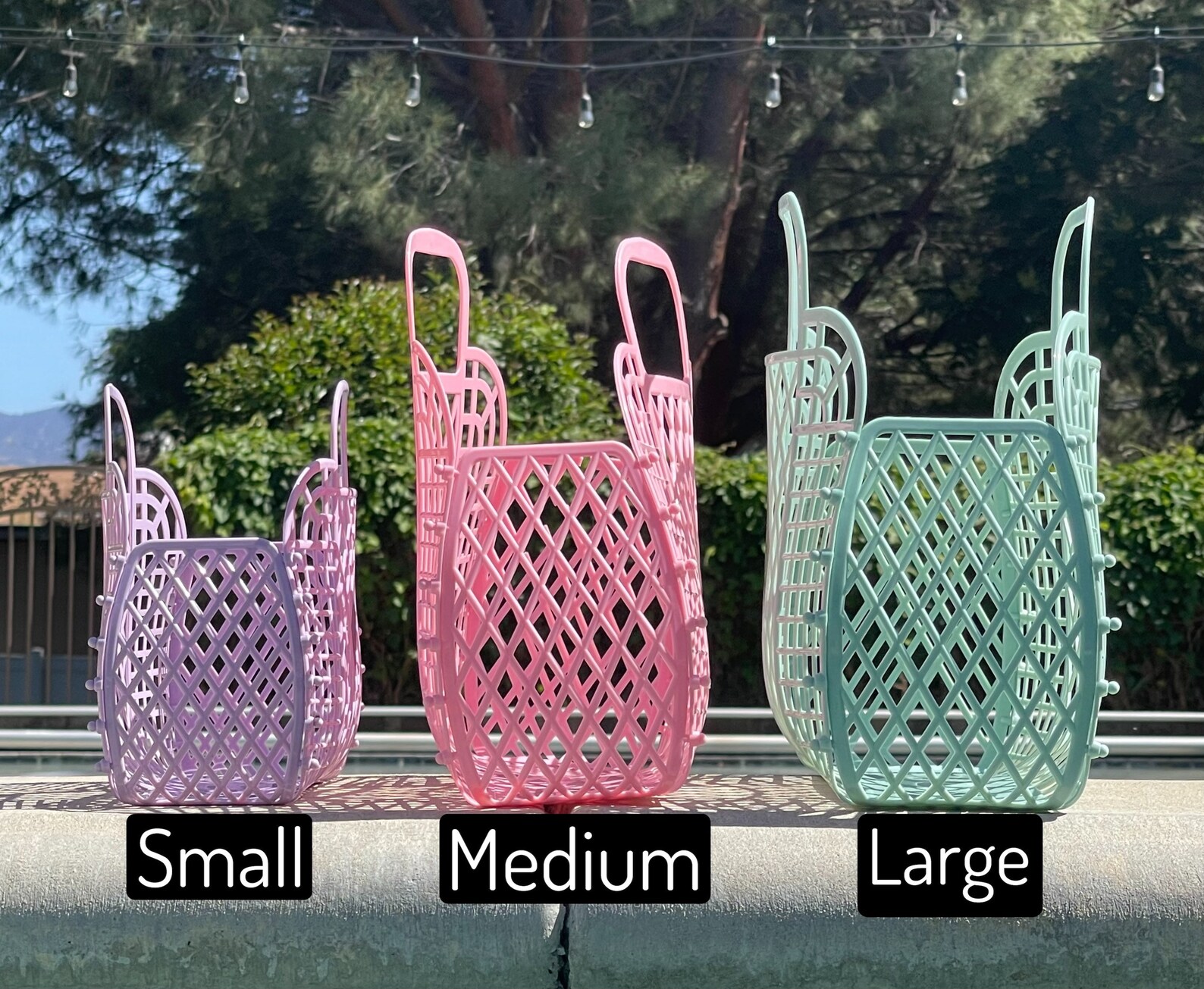 Small Bubblegum Pink Retro Jelly Tote | Etsy