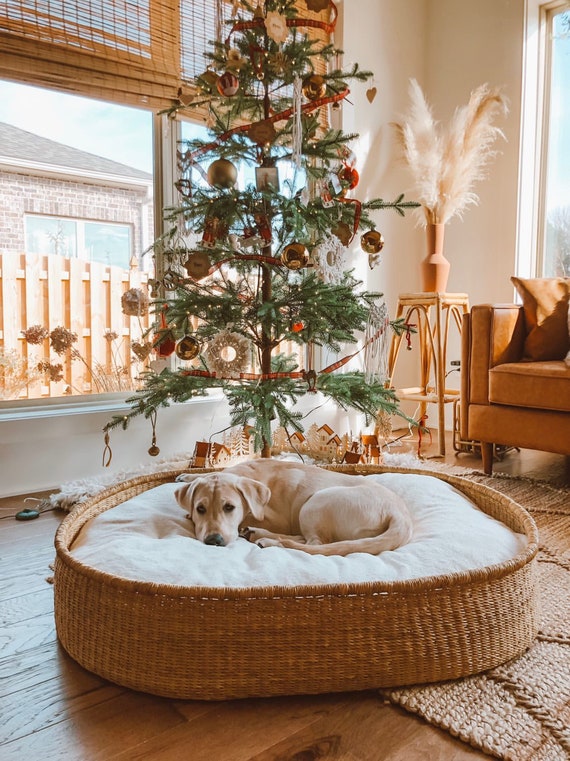 Dog Bed Handmade Dog Bed Pet Bed Dog Lounger Dog Bed Large Dogs African Basket Basket Dog Bed Dog Bed Furniture Dog Basket Etsy