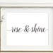 Rise and Shine Printable Art Print Art Prints Wall Art | Etsy