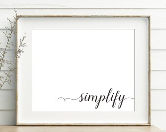 Simplify Wall Art - Etsy
