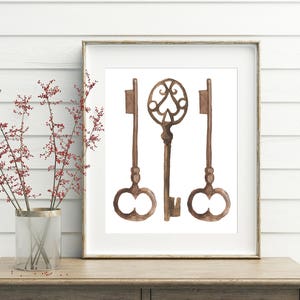 Key Printable Wall Art key print key wall decor key art | Etsy
