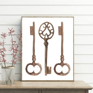Key Printable Wall Art key print key wall decor key art | Etsy