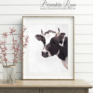 Cow Art French Country Decor Printable Art Watercolor - Etsy
