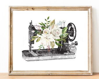 Sewing Machine Art | Etsy
