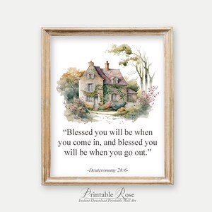 Deuteronomy 28 6 Bible Verse Printable Cottagecore Decor - Etsy