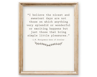L M Montgomery Quote - Etsy