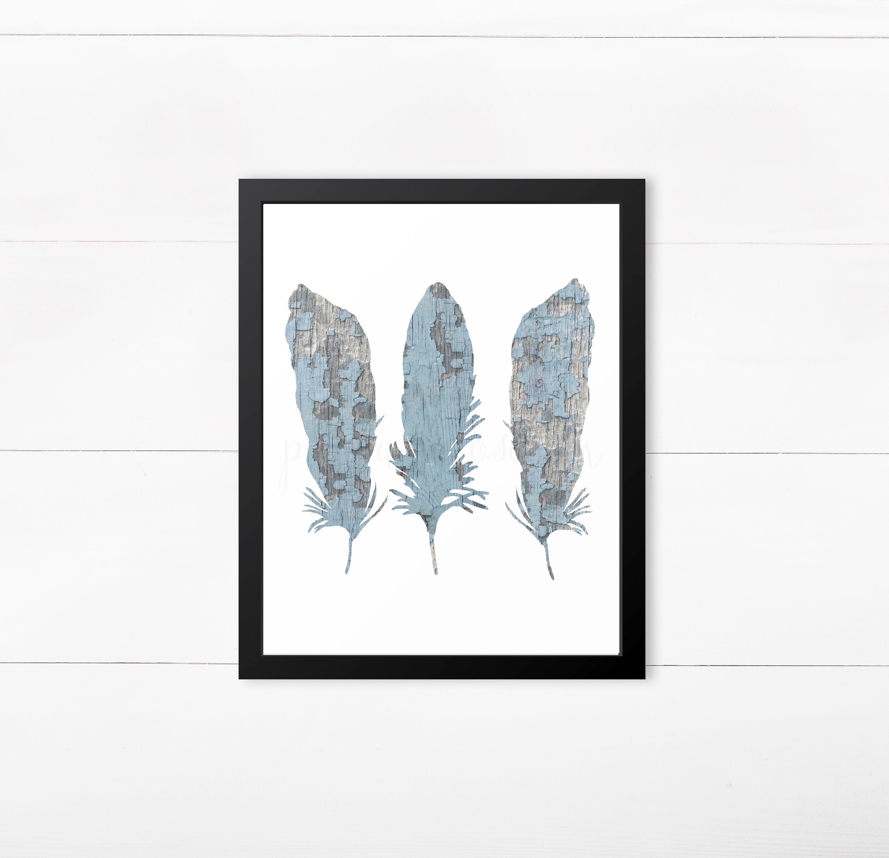 Feather Print Printable Feather Printable Feather Wall Art | Etsy