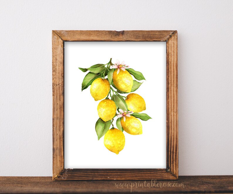 Lemon Decor Lemon Printable Lemon Print Lemon Print | Etsy