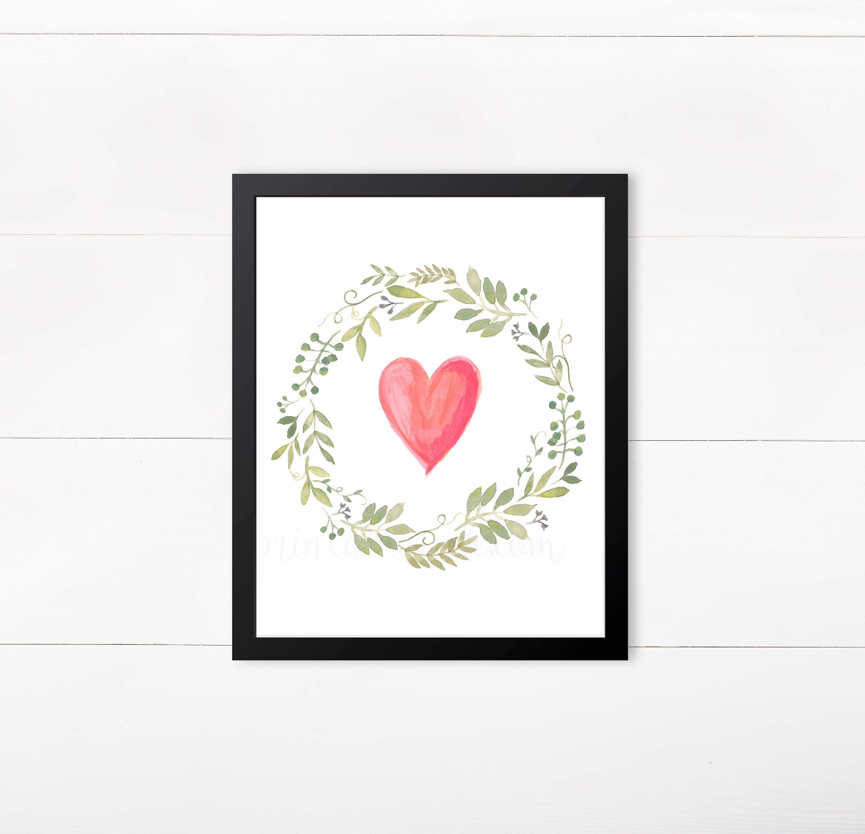 Heart Print Heart Printable Heart Painting Heart Art Heart | Etsy