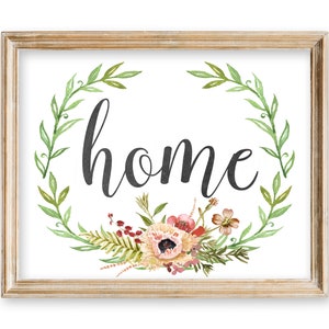 Home Sign Printable Home Print Home Printable Home Wall | Etsy
