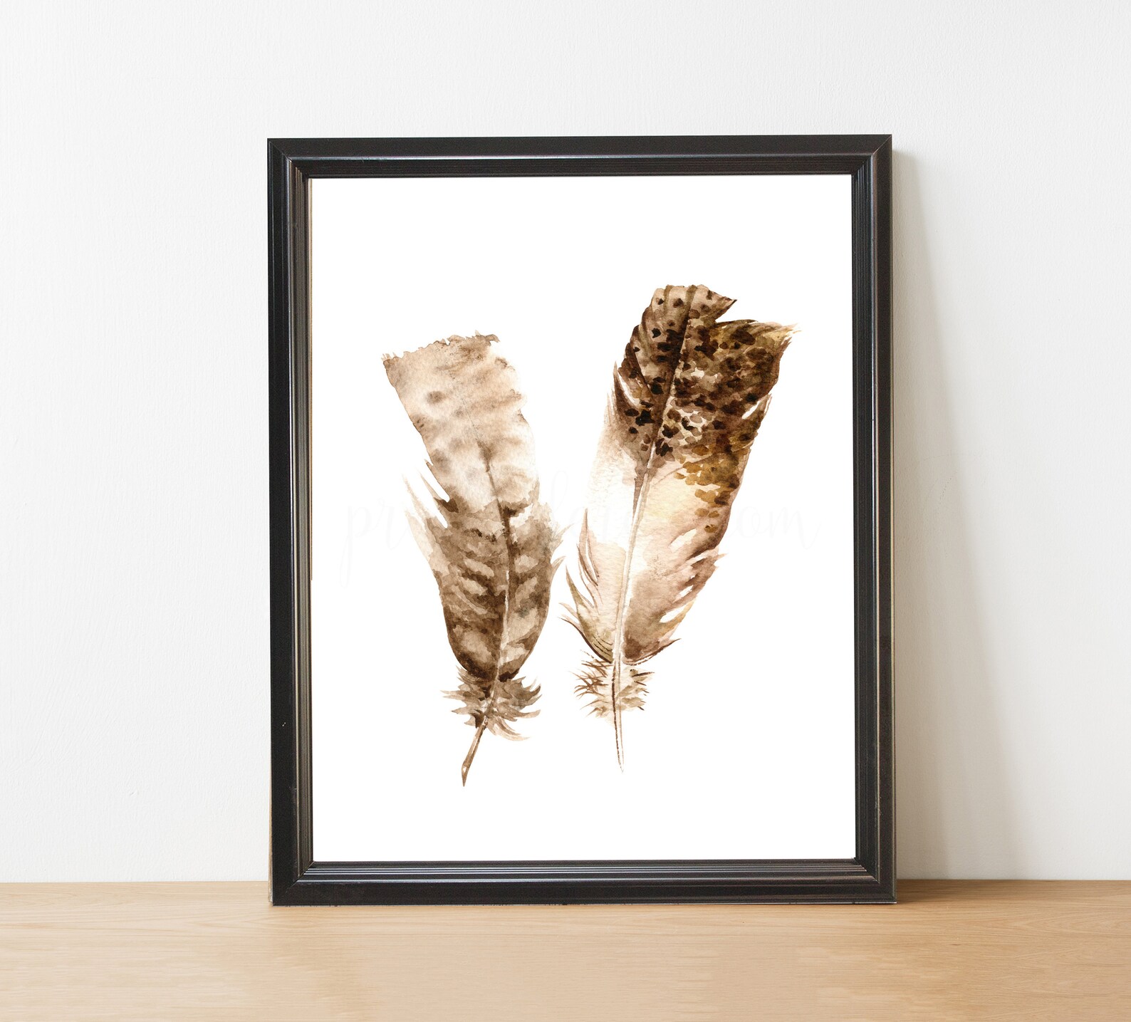 Feather Prints Wall Art Feather Printable Wall Decor - Etsy