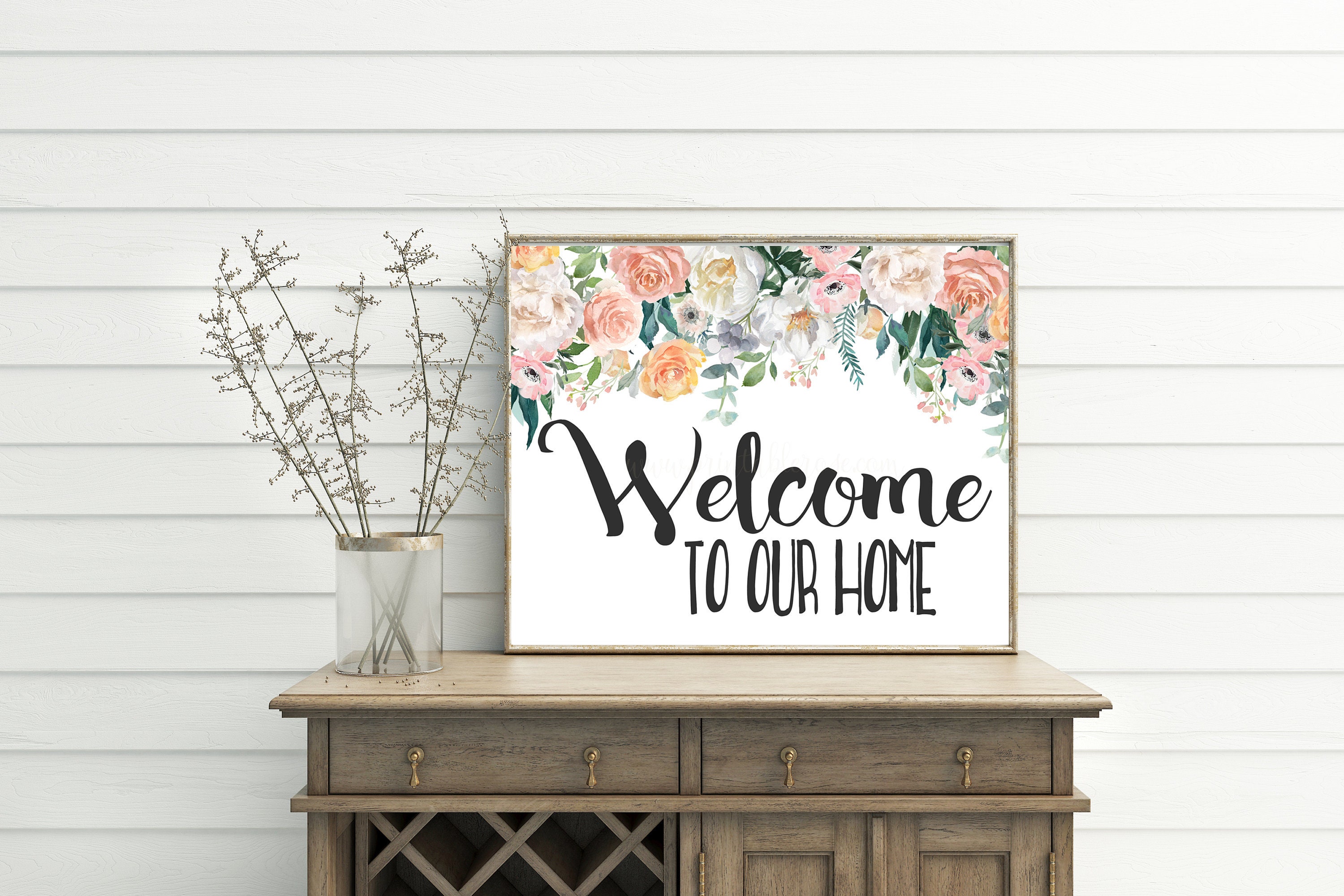 Welcome to Our Home welcome sign entryway wall decor wall | Etsy