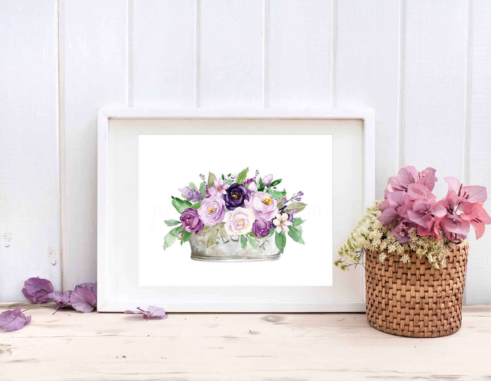 Purple Gifts Purple Printable Wall Art Purple Prints Flower | Etsy