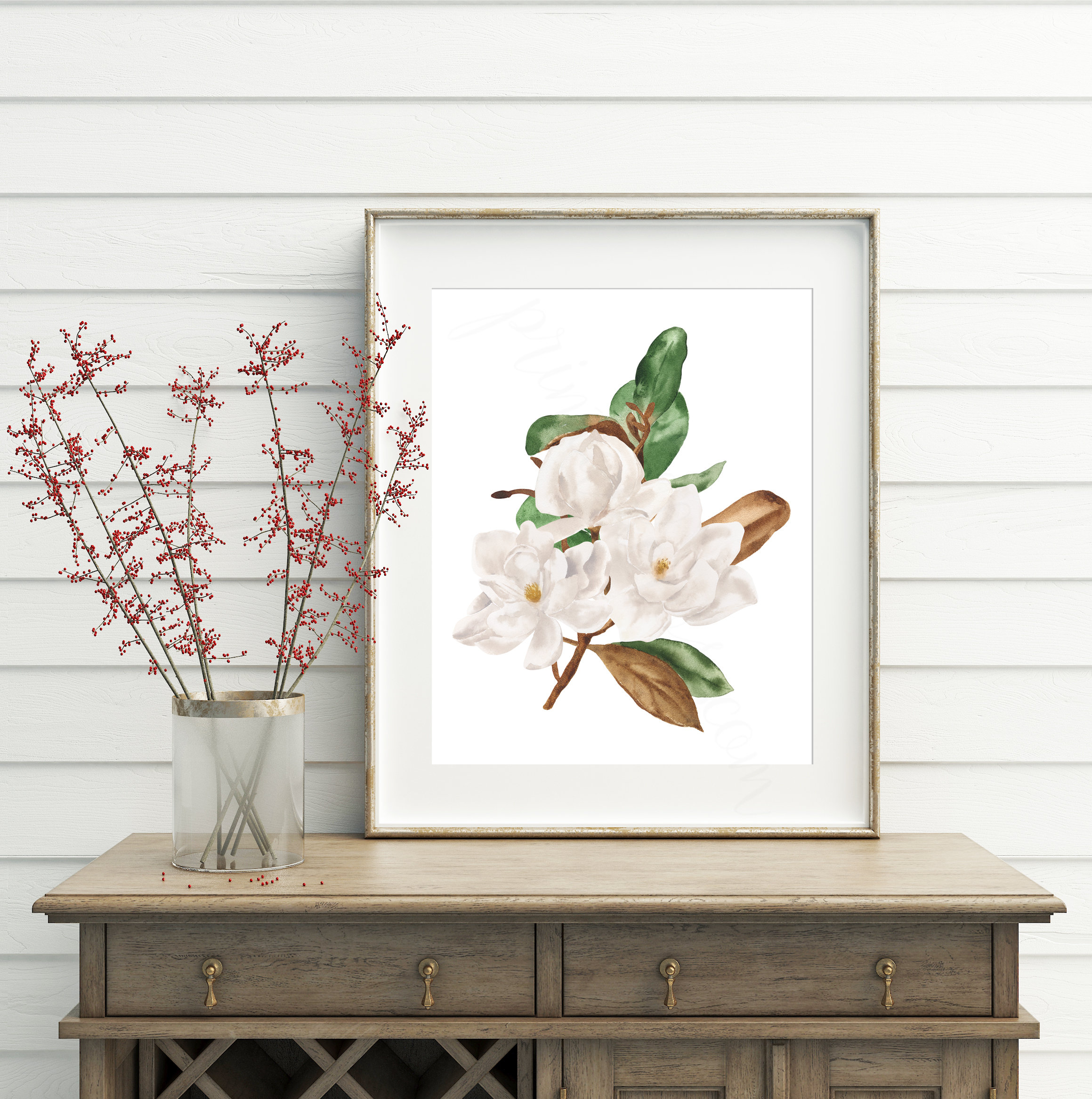 Magnolia Wall Art Magnolia Watercolor Magnolia Print Home | Etsy