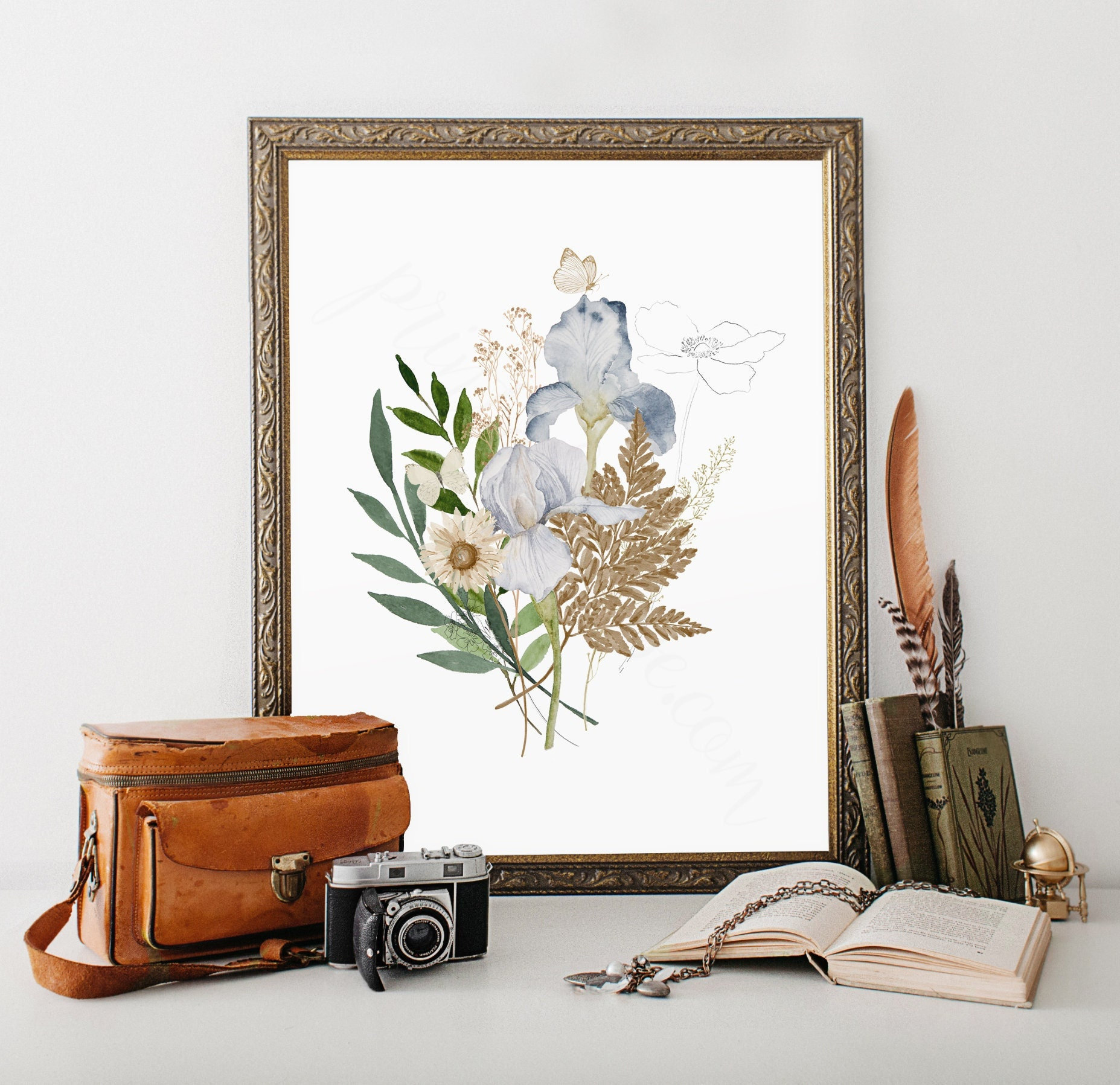 Wall Decor Printable Flower Printables Wildflower Wall - Etsy