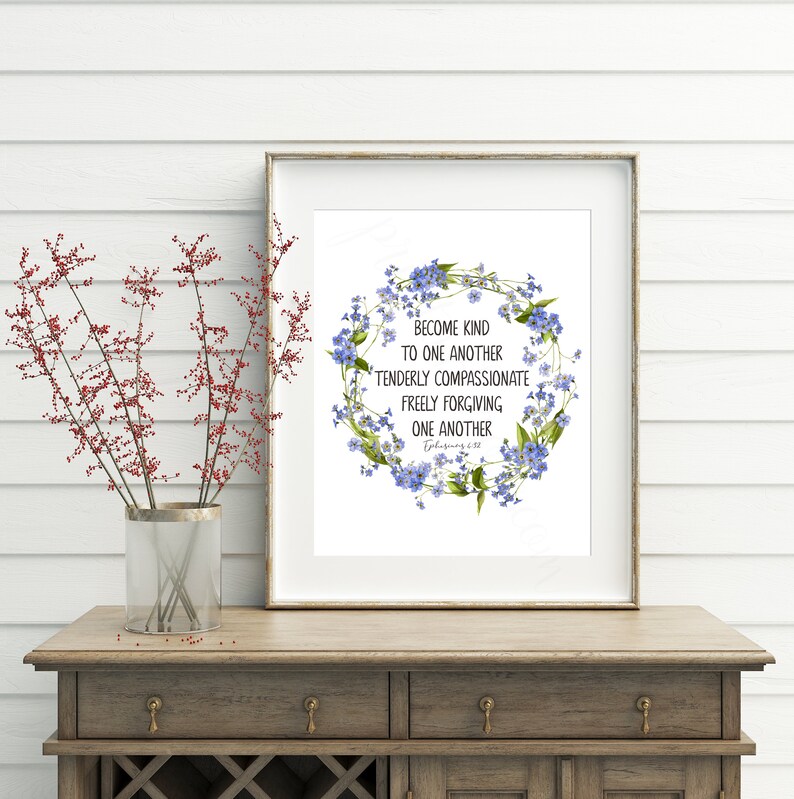 Ephesians 4 32 Scripture Wall Decor Bible Verse Art Print - Etsy