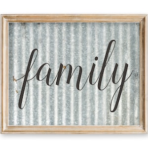 Family Sign Printable Family Print Family Printable Wall | Etsy