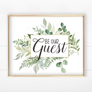 Be Our Guest Be Our Guest Sign Printable Be Our Guest | Etsy