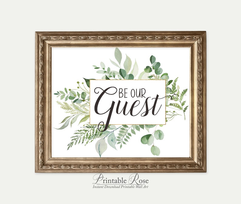 Be Our Guest Be Our Guest Sign Printable Be Our Guest - Etsy