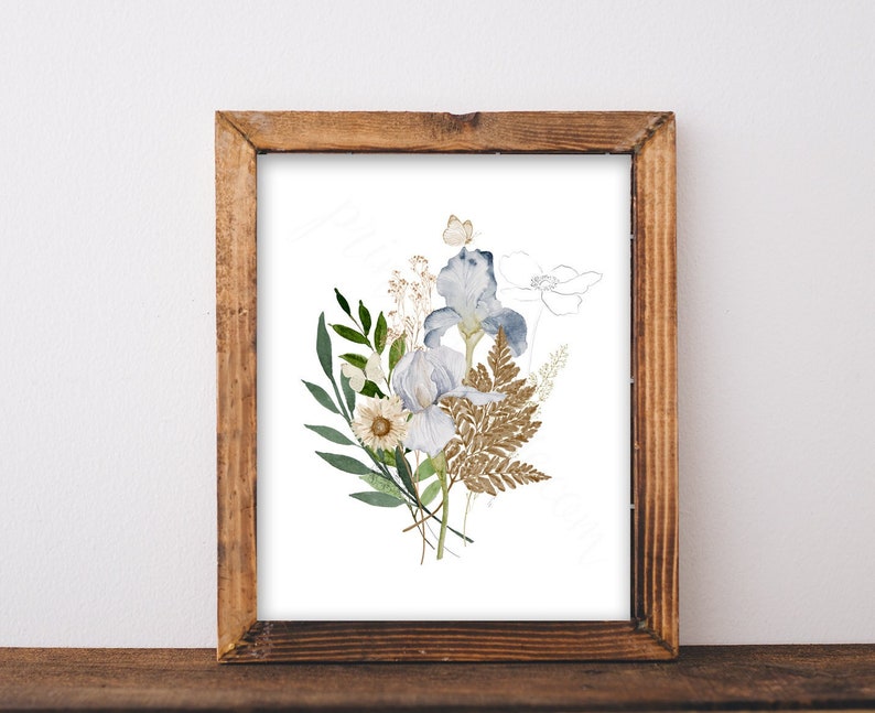 Wall Decor Printable Flower Printables Wildflower Wall - Etsy