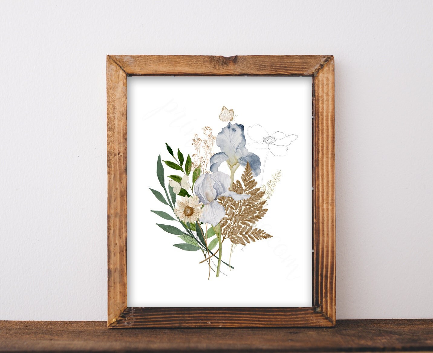 Wall Decor Printable Flower Printables Wildflower Wall | Etsy