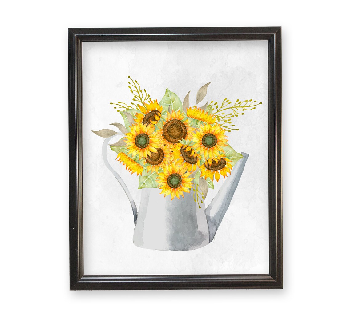 Sunflower Printable Sunflower Decor Sunflower Painting | Etsy