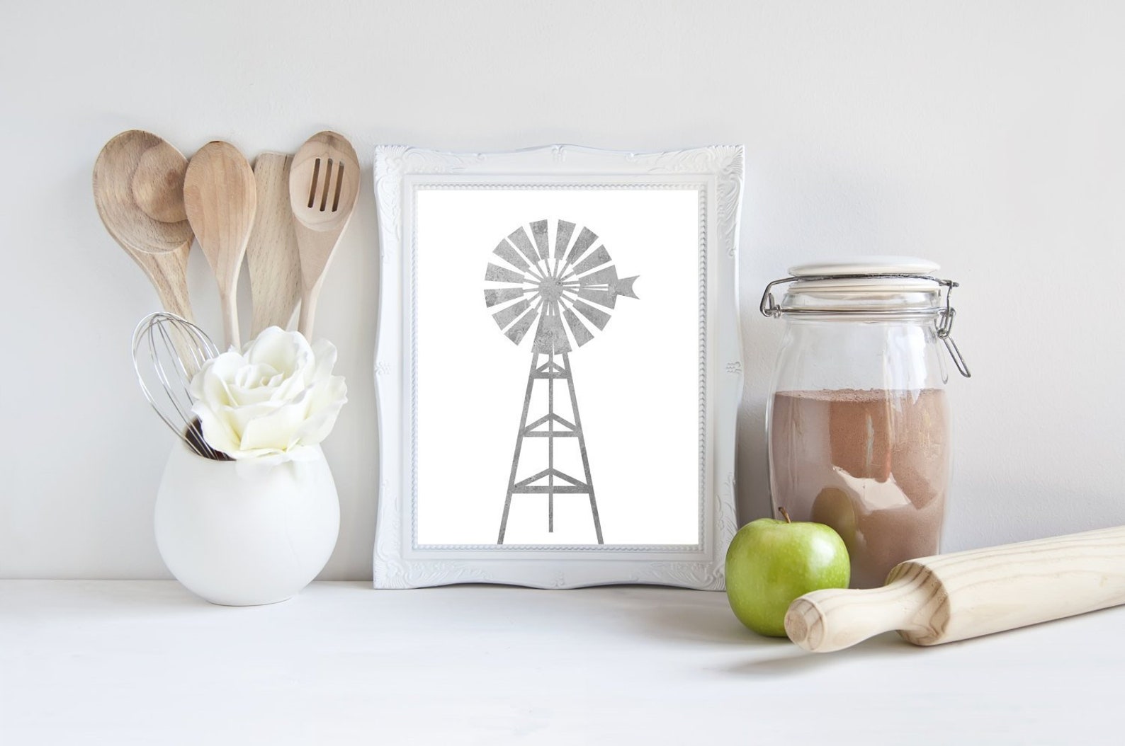 Windmill Wall Decor Windmill Wall Art Windmill Decor | Etsy