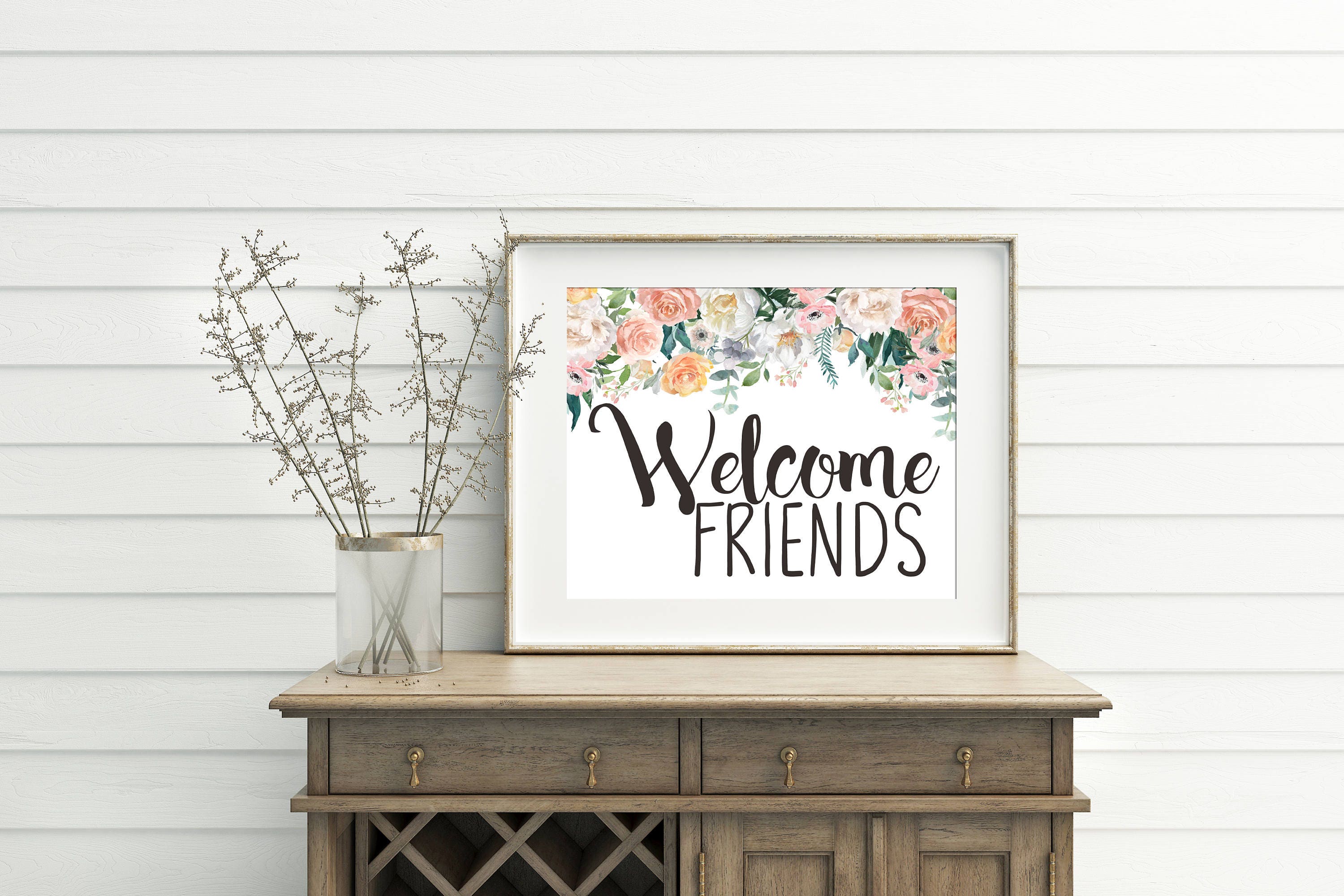 Welcome Friends printable welcome sign welcome sign | Etsy