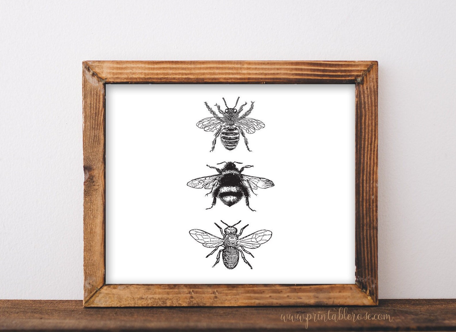 Bee Print Farmhouse Decor Wall Art Printable Bathroom Wall | Etsy