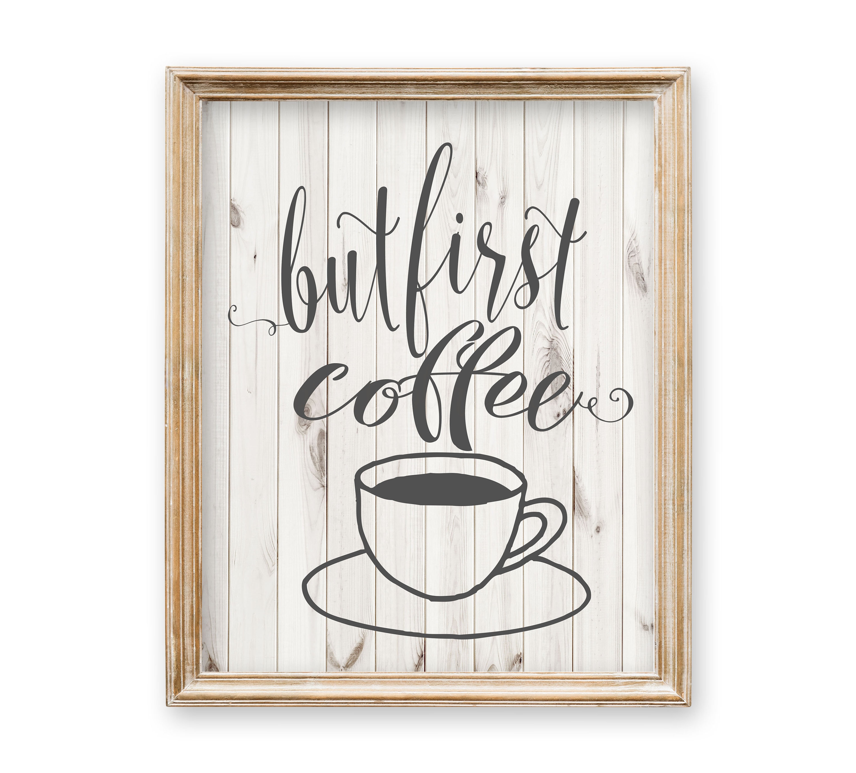 But First Coffee Schild Bauernhaus Küchen Deko Holz Wand | Etsy
