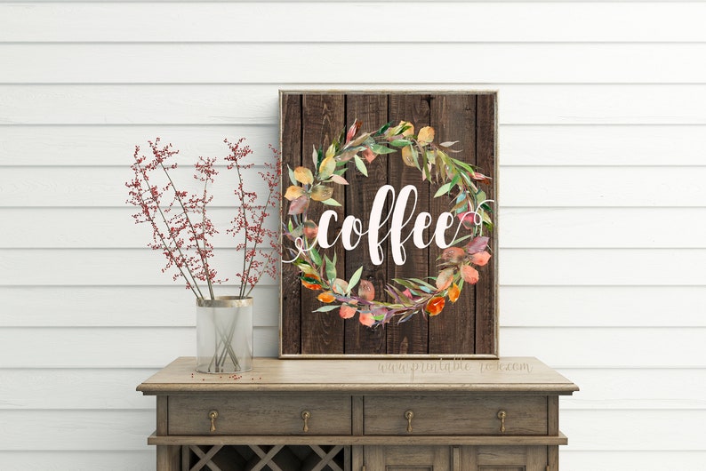 Coffee Sign Printable Coffee Print Kitchen Decor Digital | Etsy