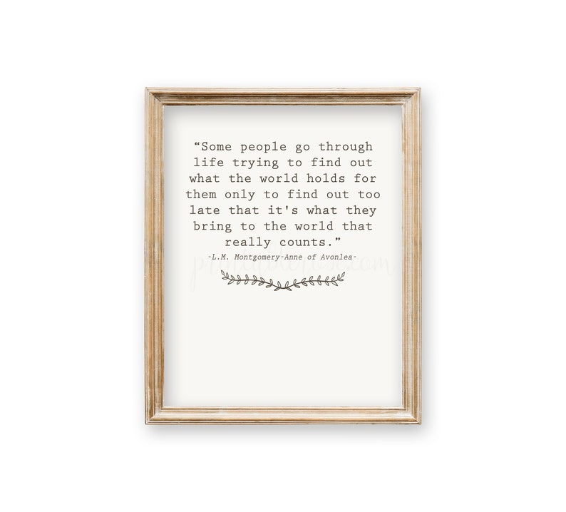 Motivational Wall Decor Anne of Green Gables Farmhouse Wall | Etsy