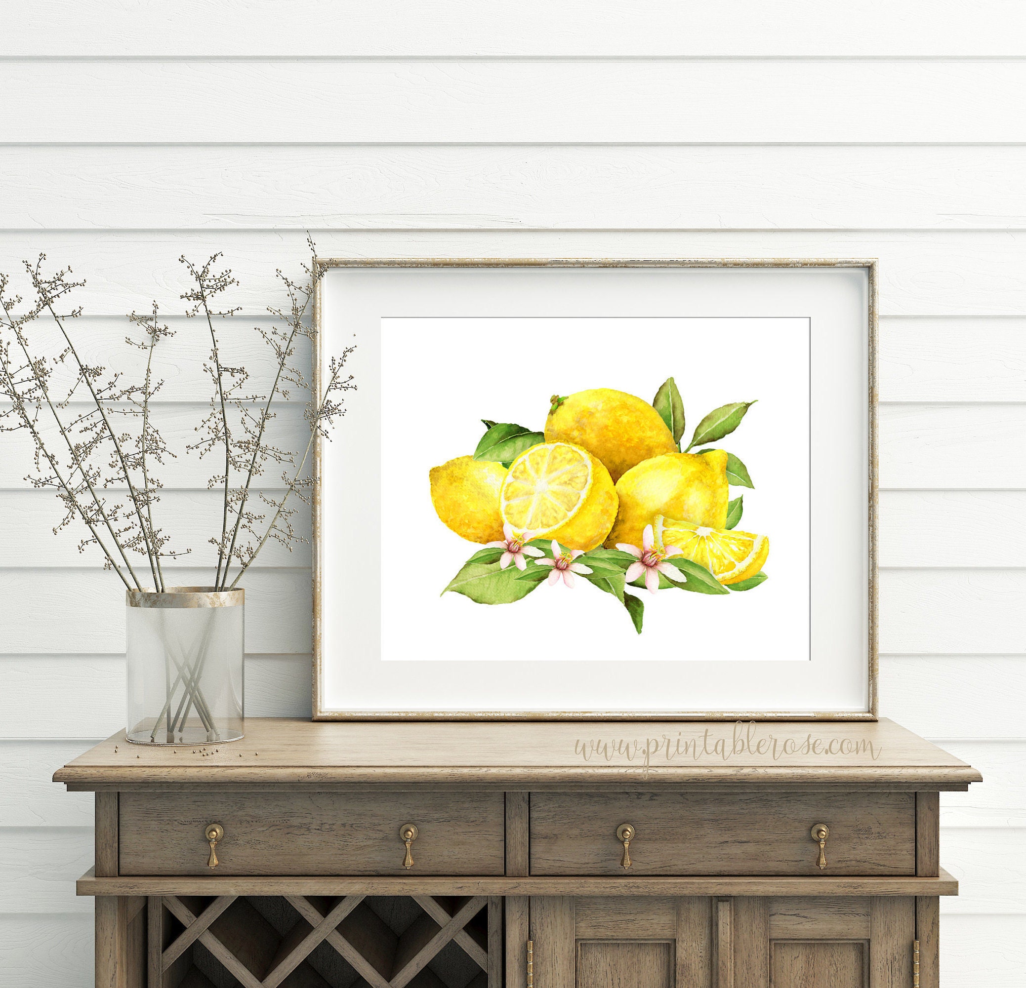 Lemon Decor Lemon Printable Lemon Print Lemon Party | Etsy