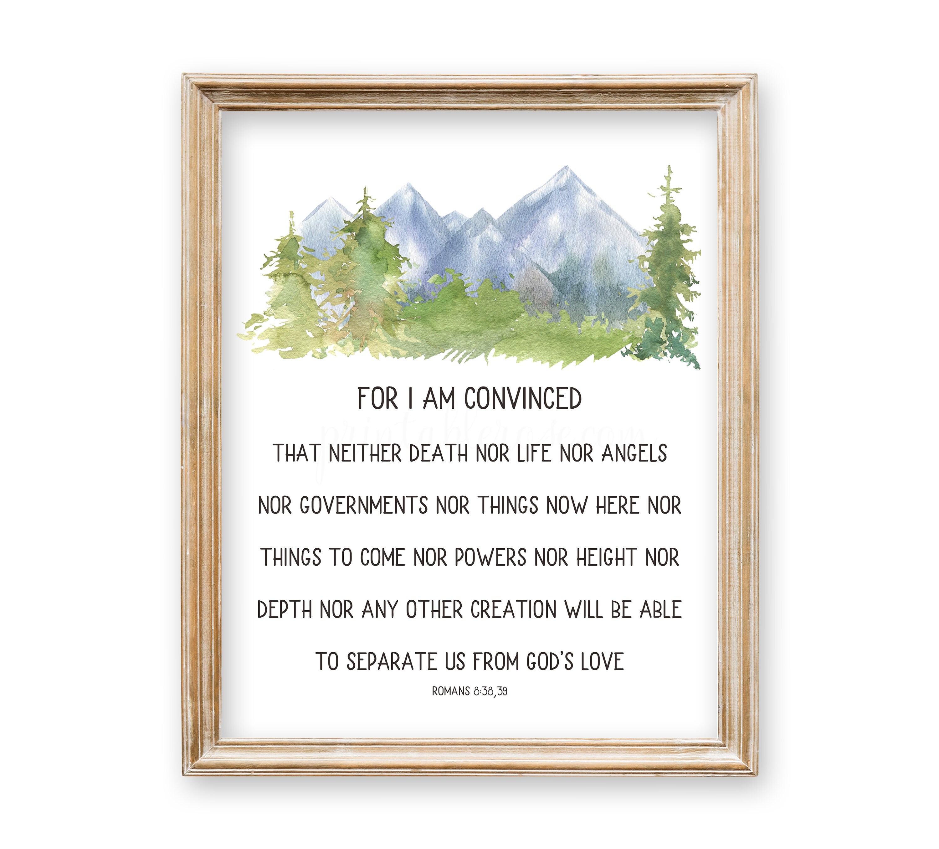 Romans 8 38-39 romans 8 print bible verse wall art | Etsy