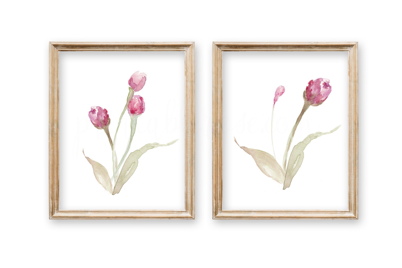 Set of 3 Flower Printables Flower Wall Decor Nursery for - Etsy