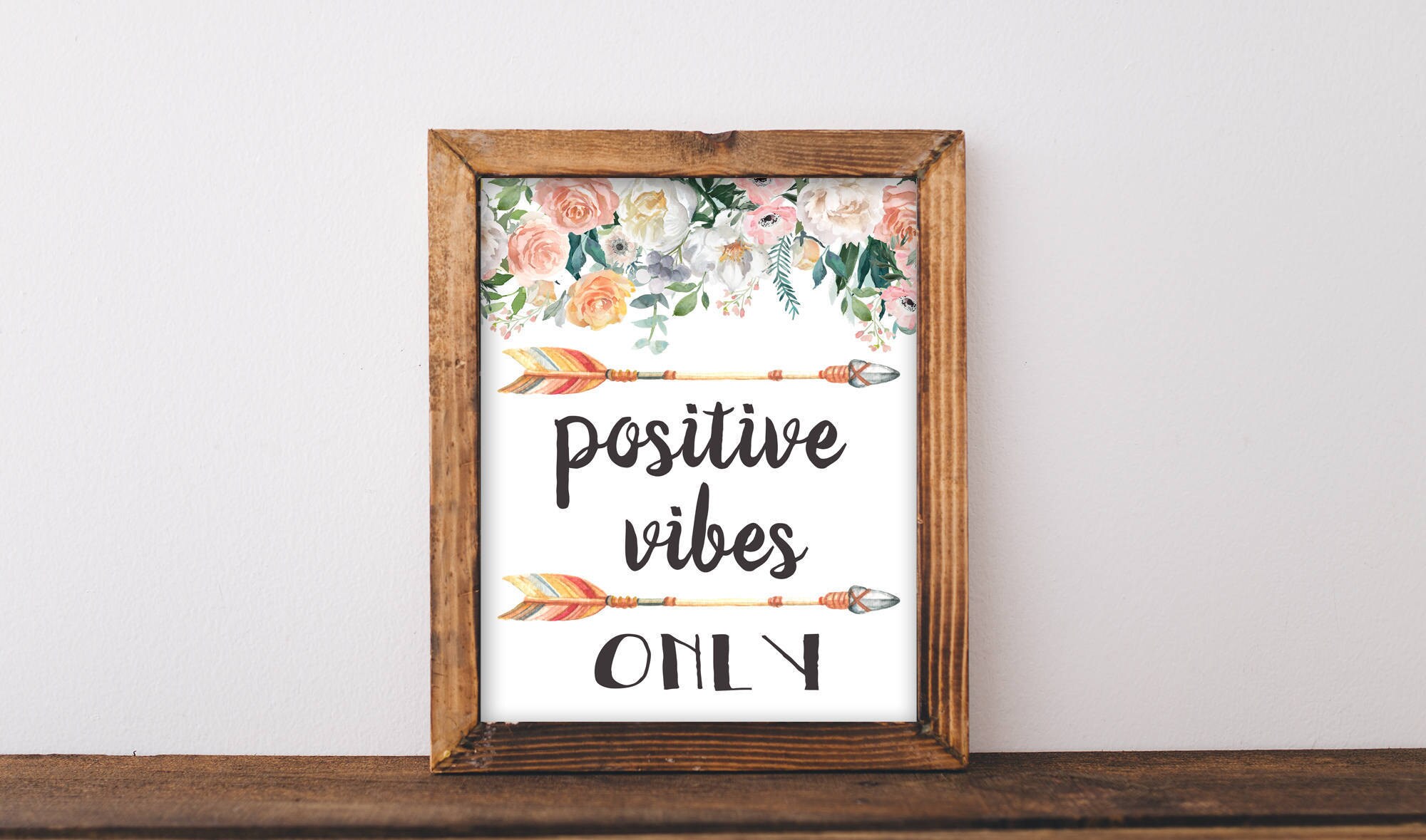 Positive Vibes printable good vibes good vibes only | Etsy