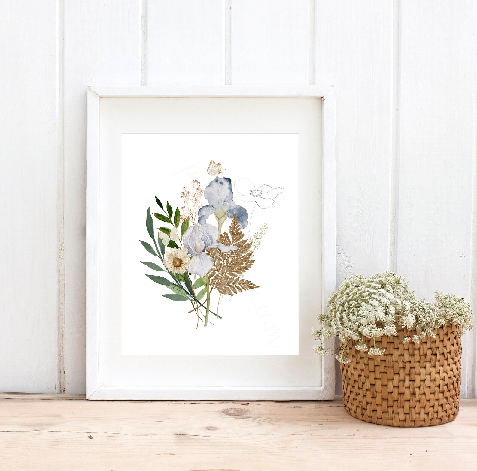 Wall Decor Printable Flower Printables Wildflower Wall - Etsy