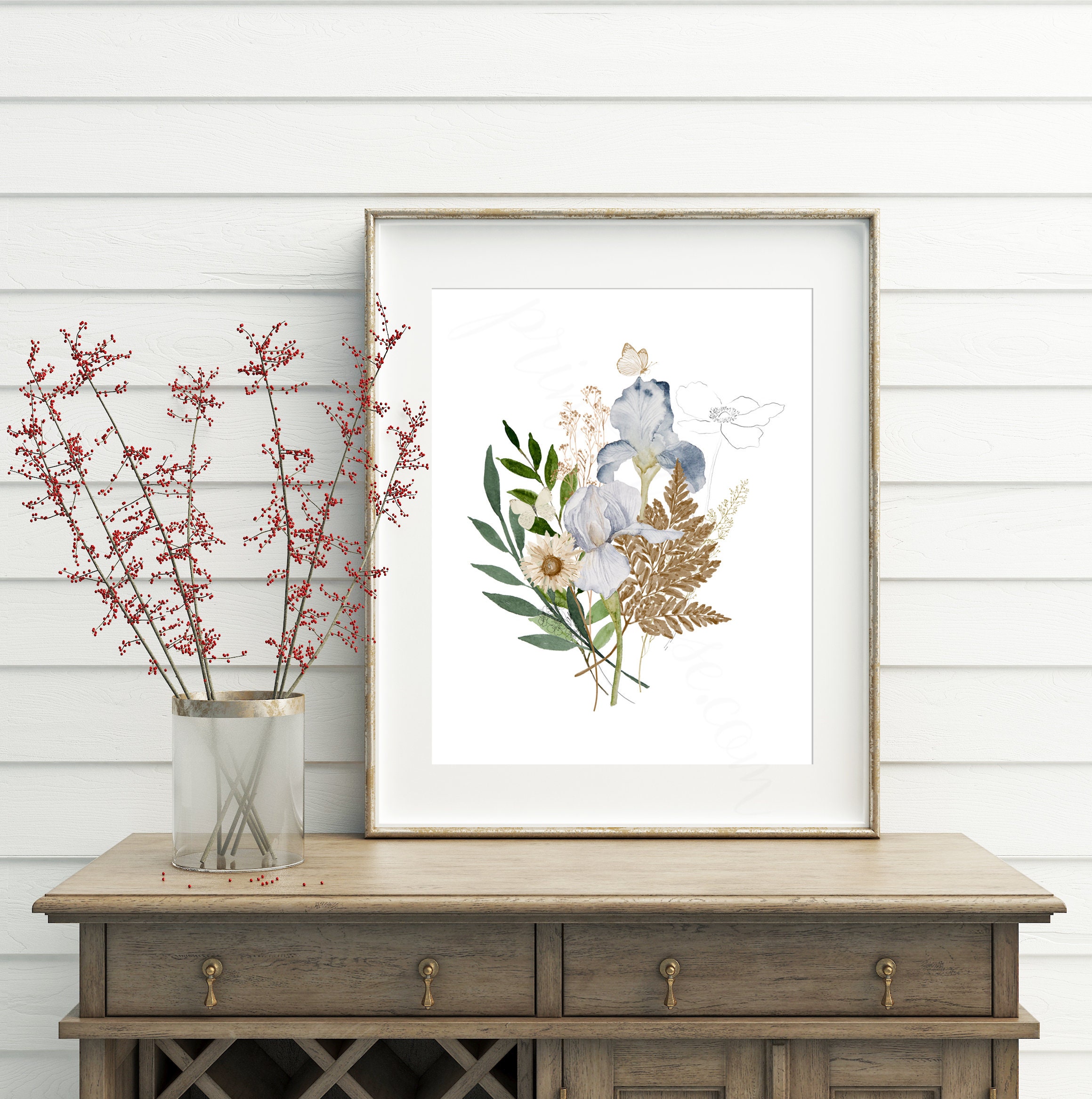 Wall Decor Printable Flower Printables Wildflower Wall | Etsy