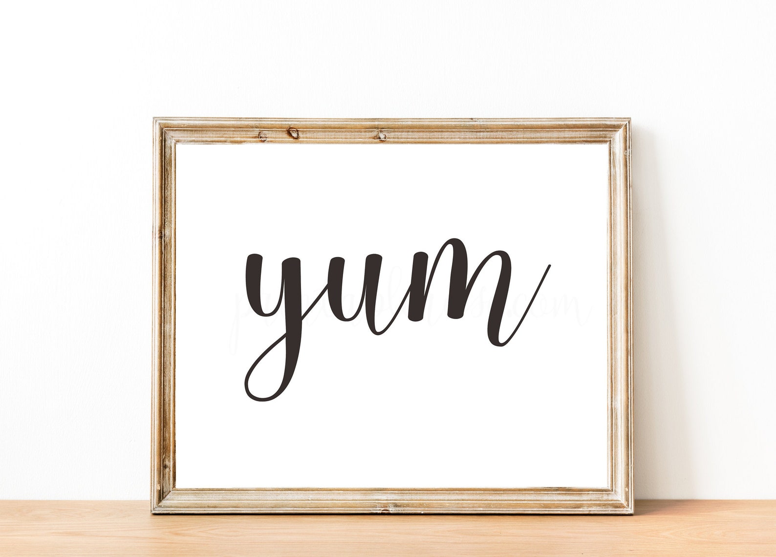 Yum Sign Kitchen Printable Yum Wall Art Yum Wall Decor | Etsy