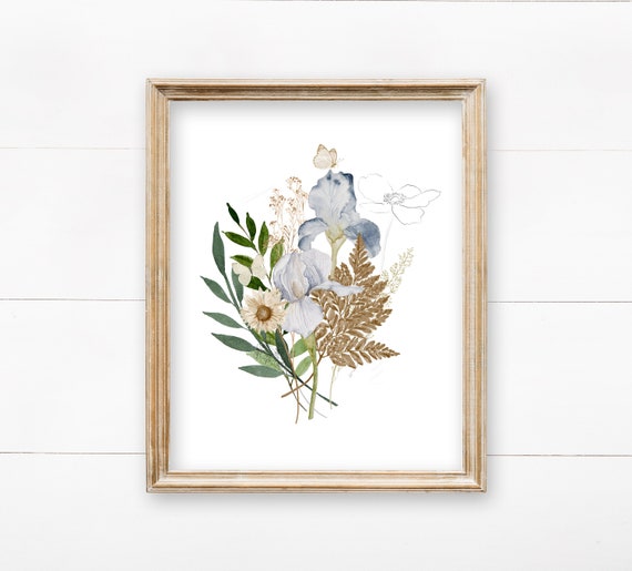 Wall Decor Printable Flower Printables Wildflower Wall - Etsy