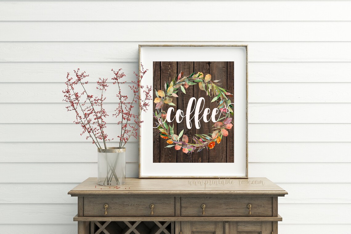 Coffee Sign Printable Coffee Print Kitchen Decor Digital | Etsy
