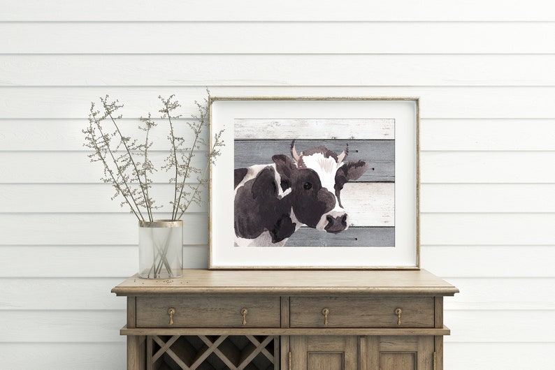 Cow Art farmhouse printable cow decor farmhouse decor | Etsy