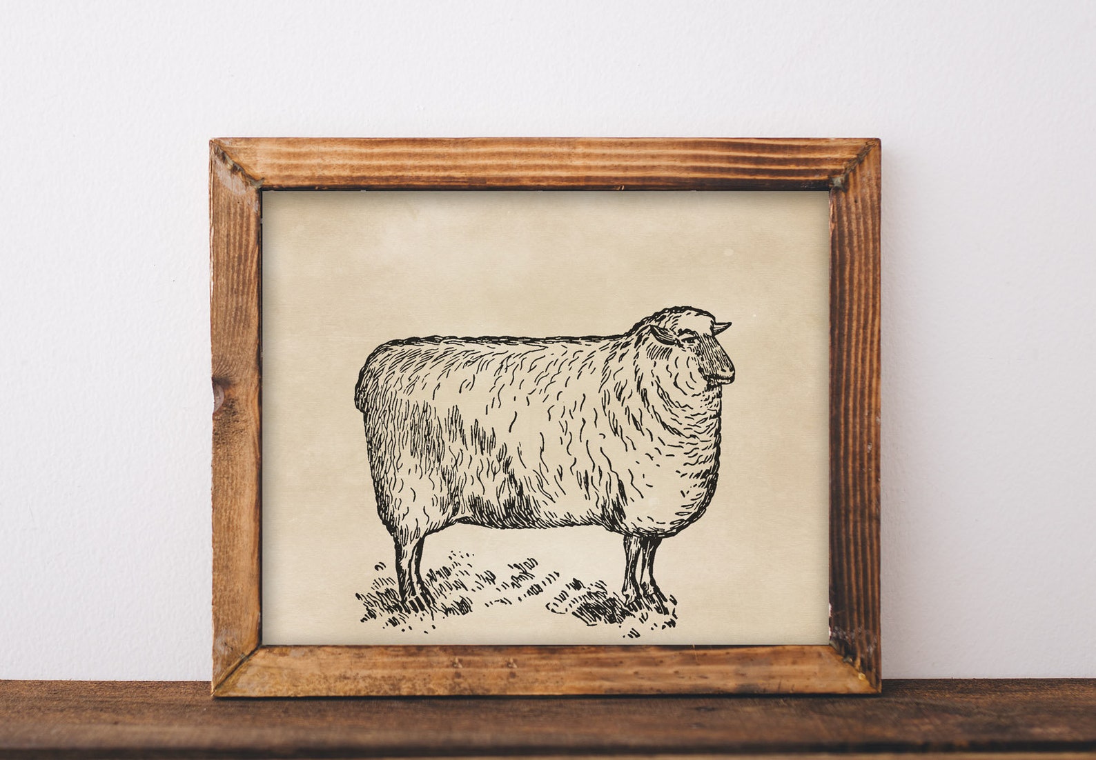 Sheep Wall Art Sheep Wall Decor Vintage Sheep Art Home | Etsy
