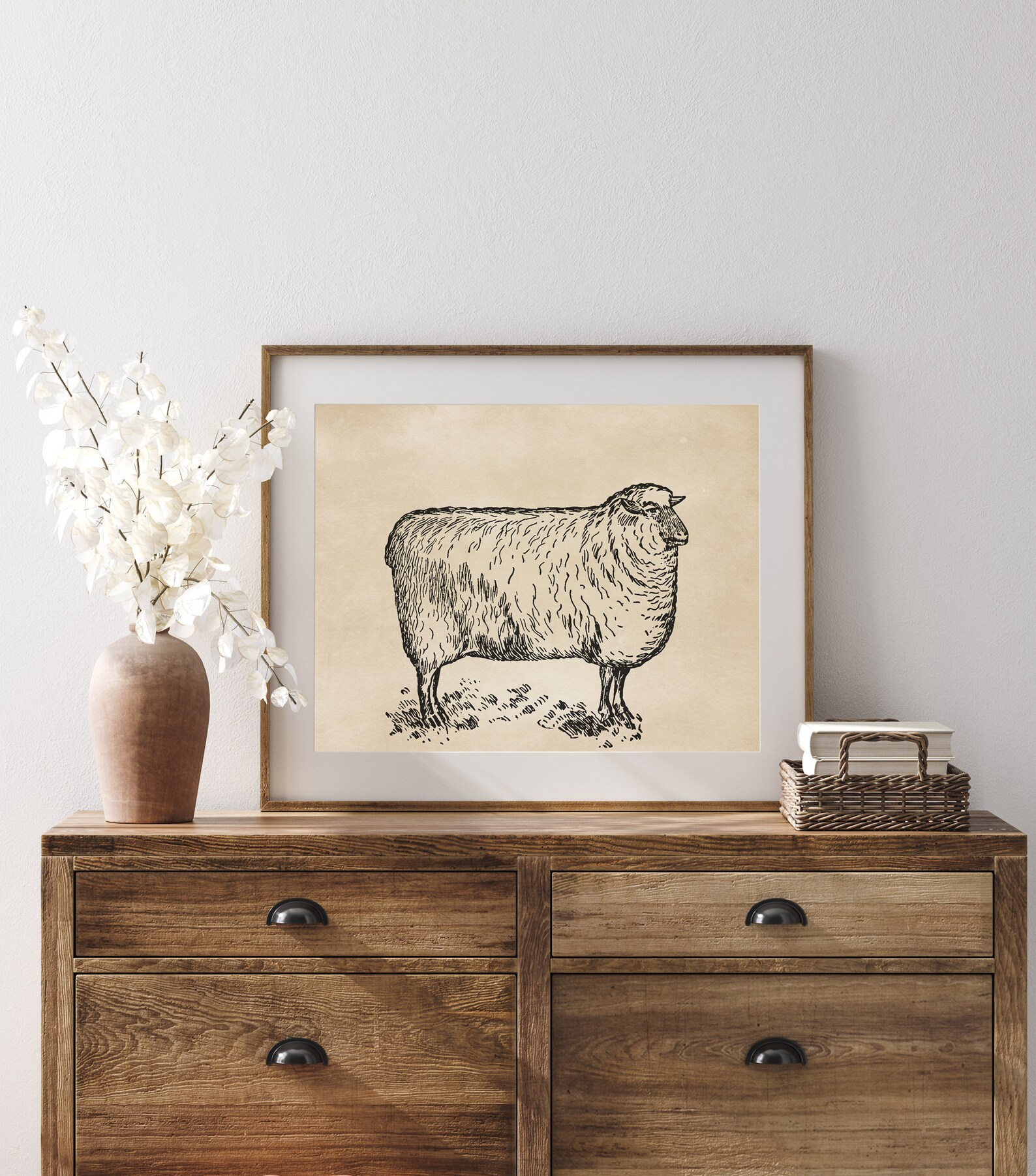 Sheep Wall Art Sheep Wall Decor Vintage Sheep Art Home | Etsy